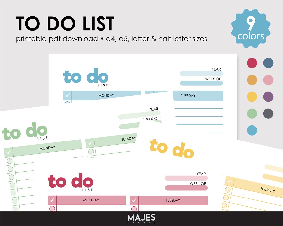 To Do List Printable to Do List to Do List Printable - Etsy