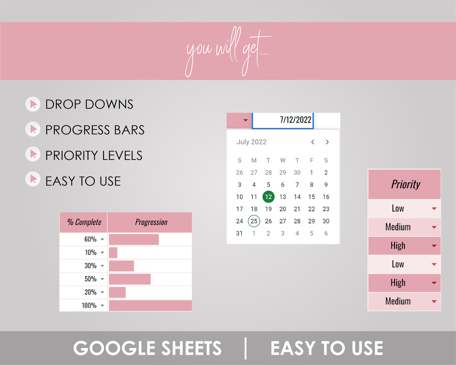 Task Manager Google Sheets Daily Schedule Daily Work - Etsy