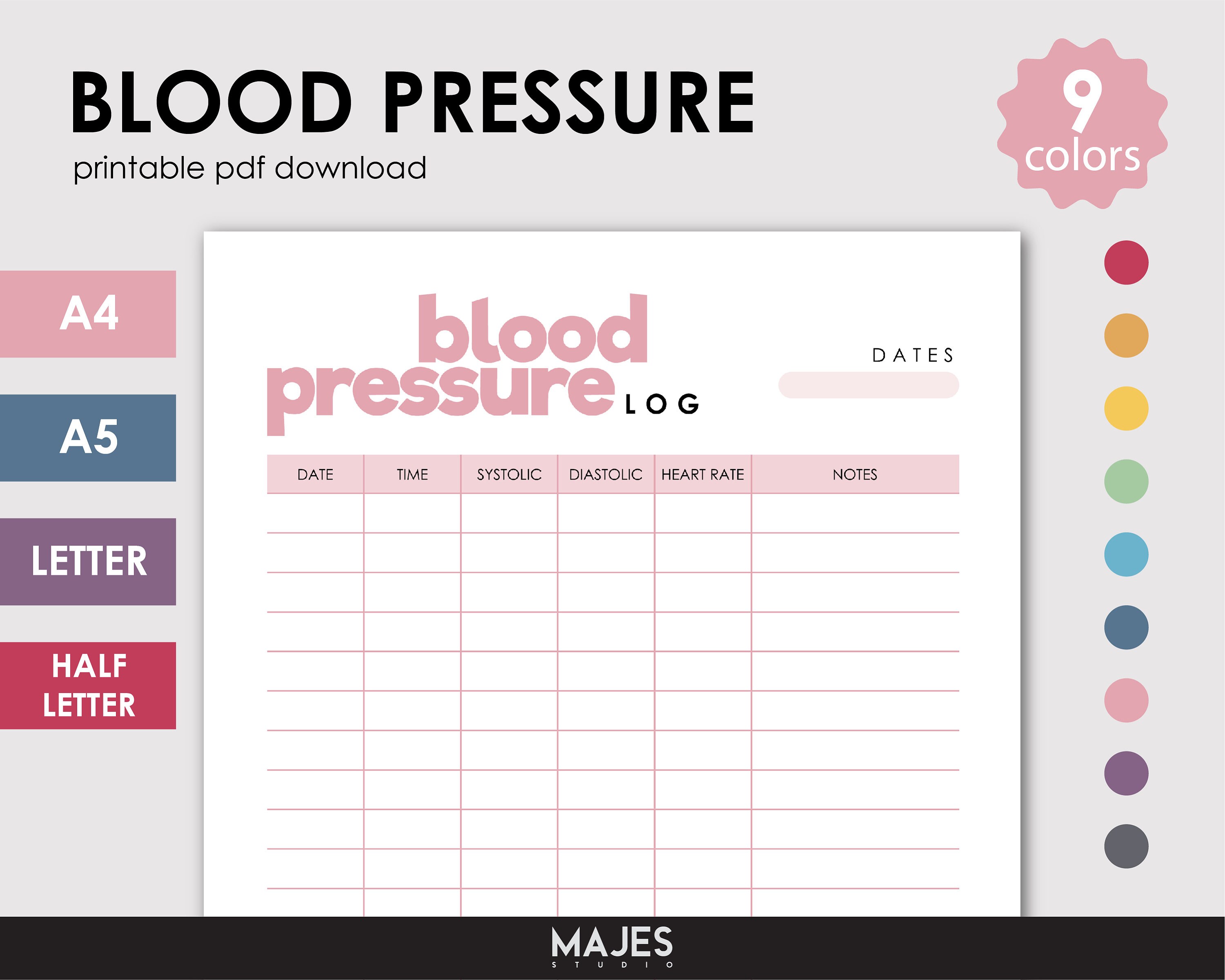Blood Pressure Log High Blood Pressure Blood Pressure Tea - Etsy