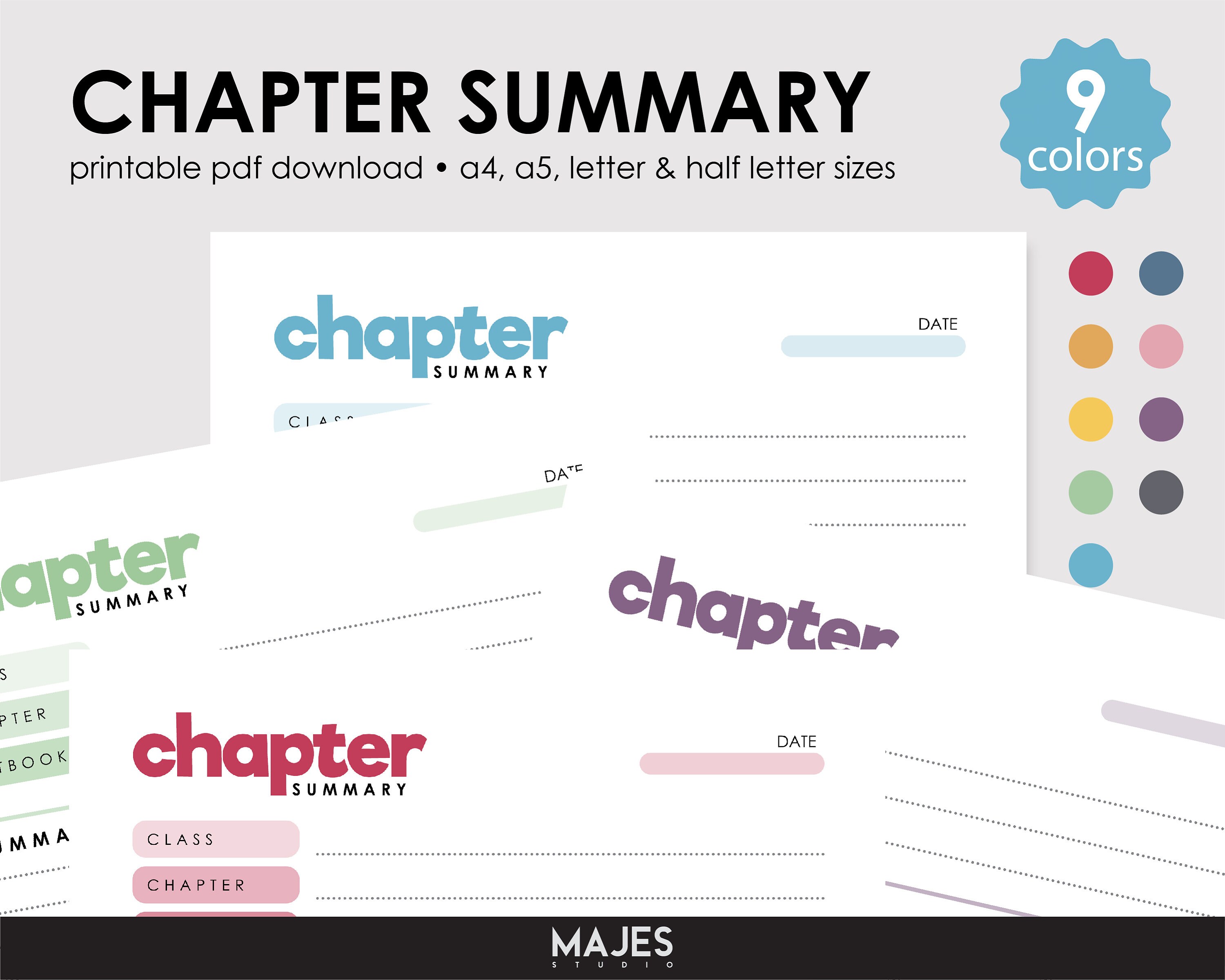 Chapter Summary Notes Sheet Exam Revision Textbook Summary - Etsy