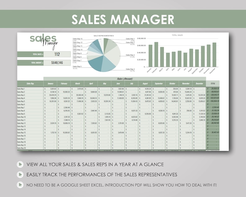 Salesperson Tracker Sales Rep Tracker Sales Rep Template - Etsy