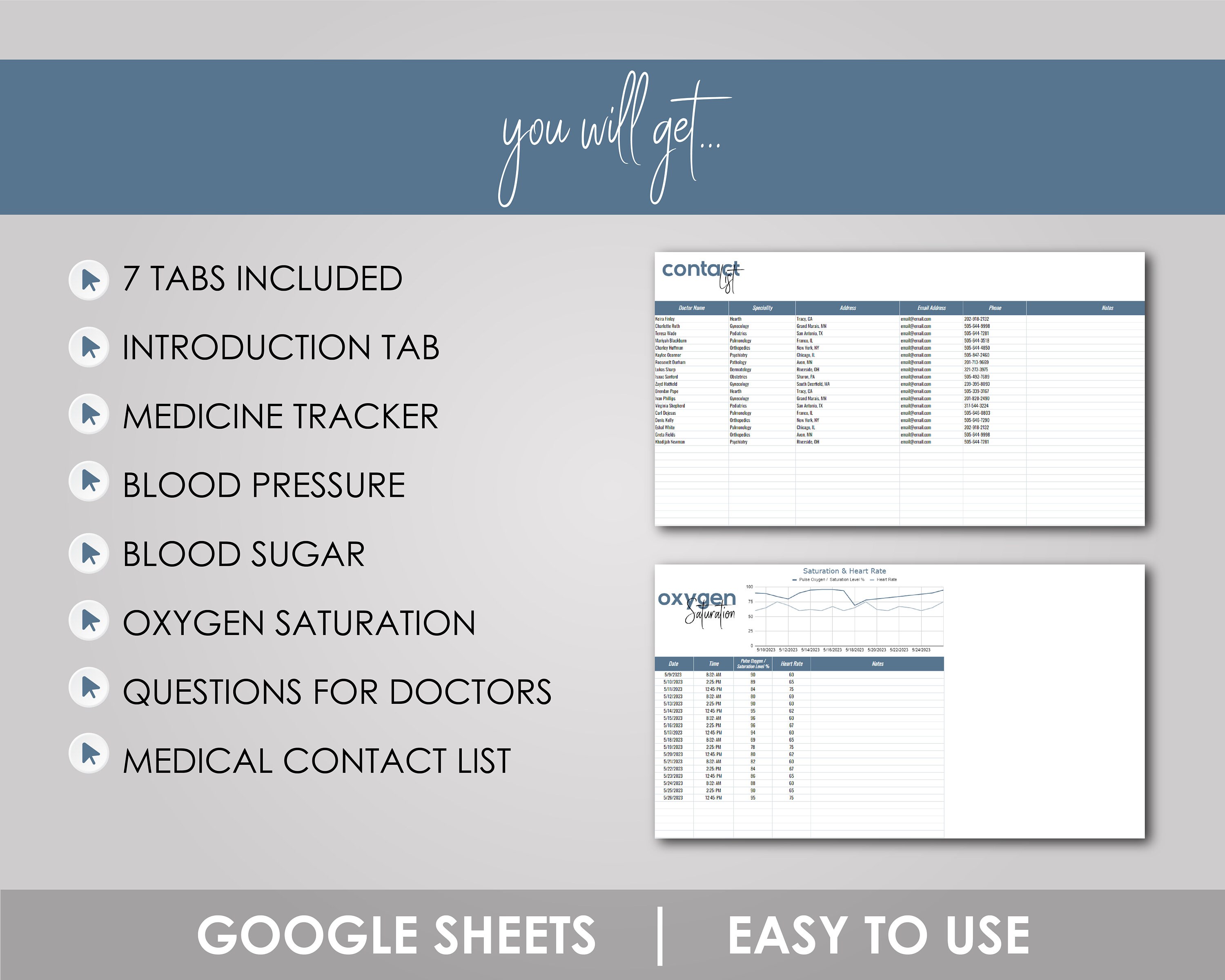 Health Tracker, Medical Planner, Medication Tracker, Medical Tracker ...