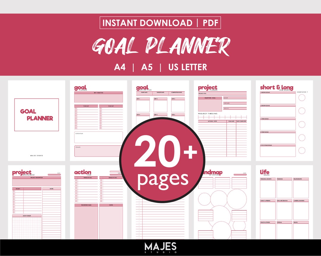 Goal Setting, Planner Bundle, Productivity Set, Life Planner, Goal ...