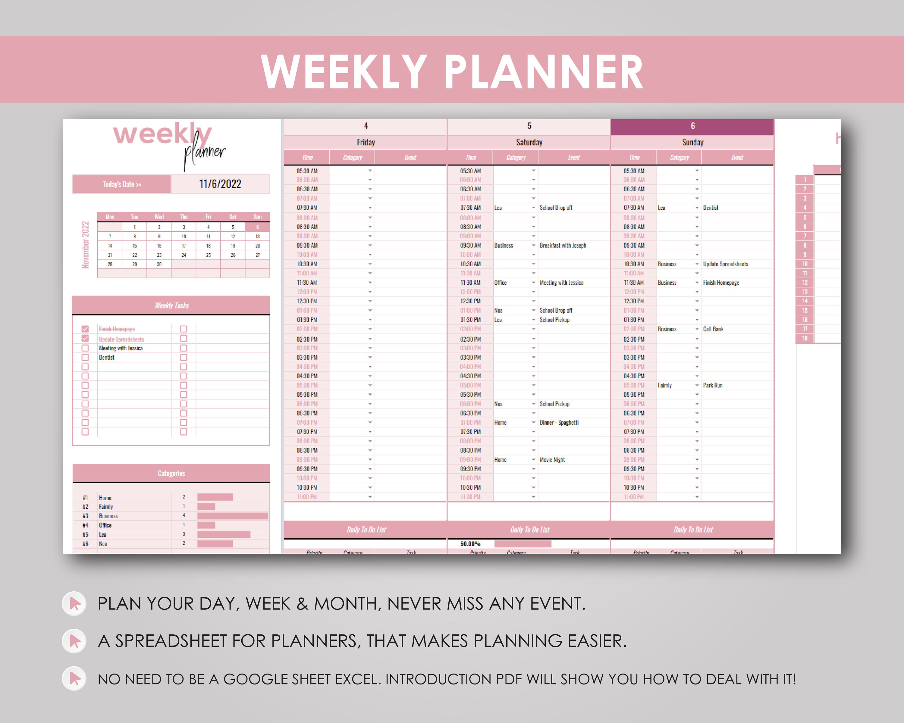 To Do List, to Do Tracker, Task Tracker, Daily Work Planner, to Do ...