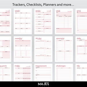 Goal Planner, Printable, Goals Tracker, Goal Planner Kit, Productivity ...