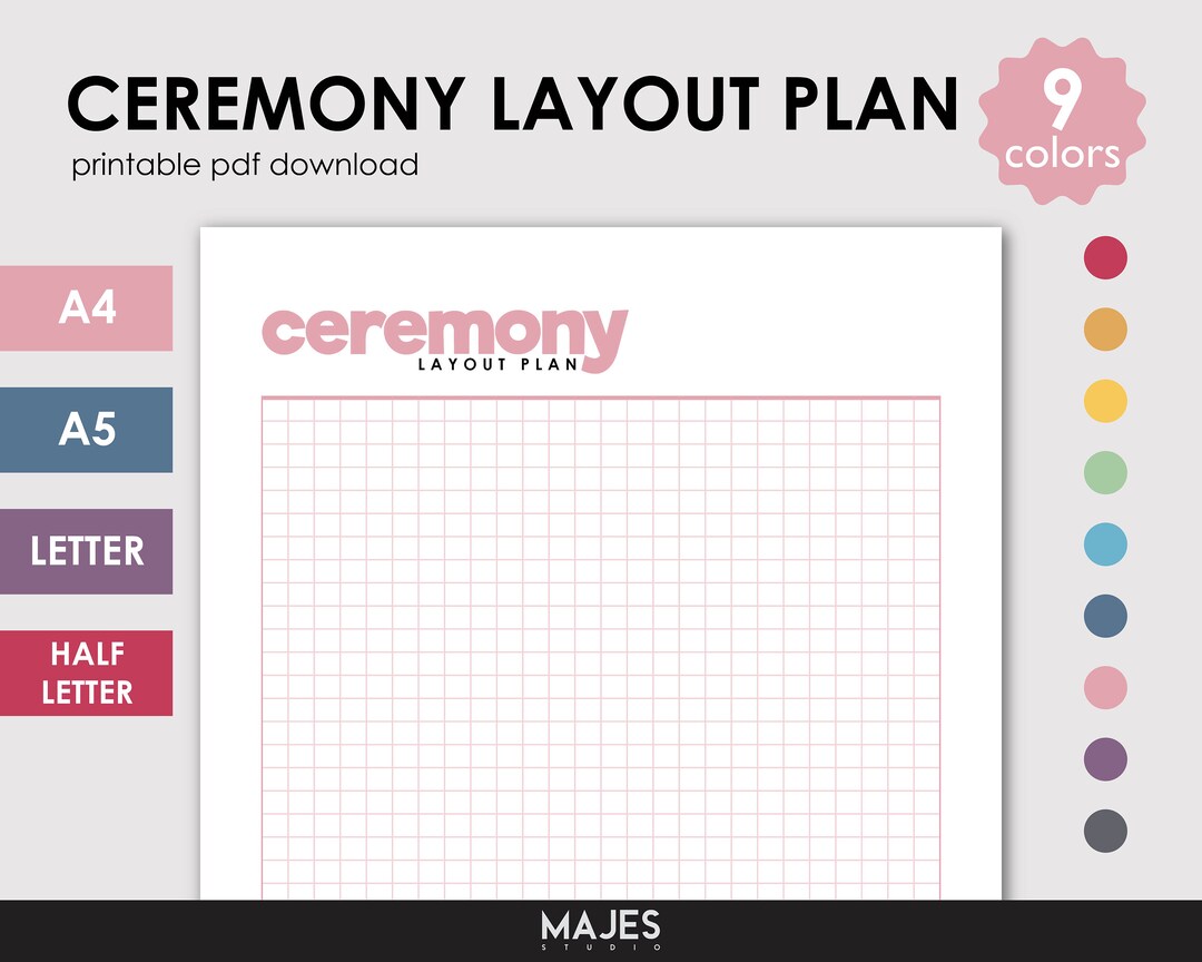 Ceremony PDF Template, Event Planner PDF, Wedding Planner PDF, Ceremony ...