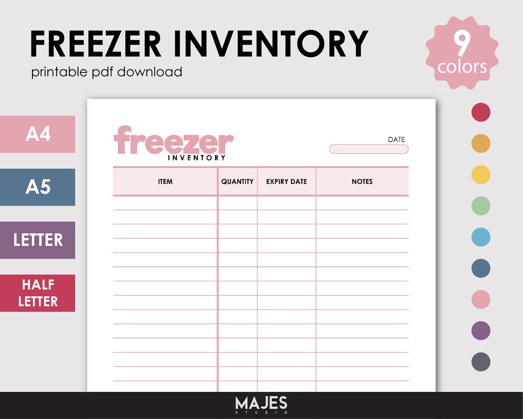 Freezer Tracker, Fridge Tracker, Spice Tracker, Food Inventory, Kitchen ...