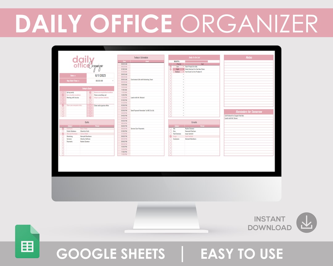 Office Organizer, Office Planner, to Do Planner, Daily Planner, Tasks ...