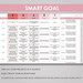 Smart Goal Templates, Digital Smart Goal, Minimal Smart Goal, Letter ...