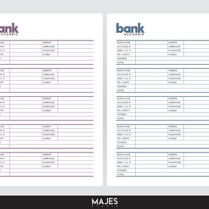 Bank Account Tracker, Account Tracker, Credit Card Tracker, Bank ...