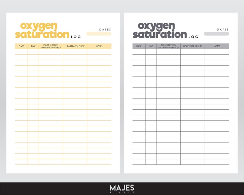 Oxygen Saturation Oximeter Reading Special Needs Chronic - Etsy