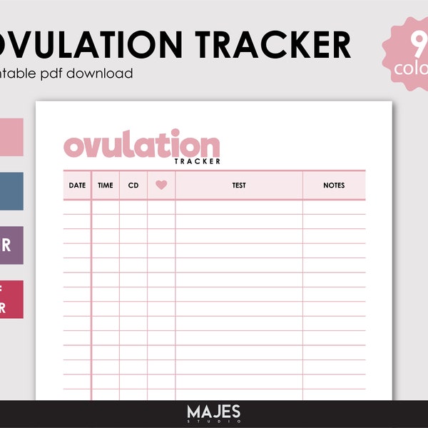 Printable Ovulation Tracker - Etsy