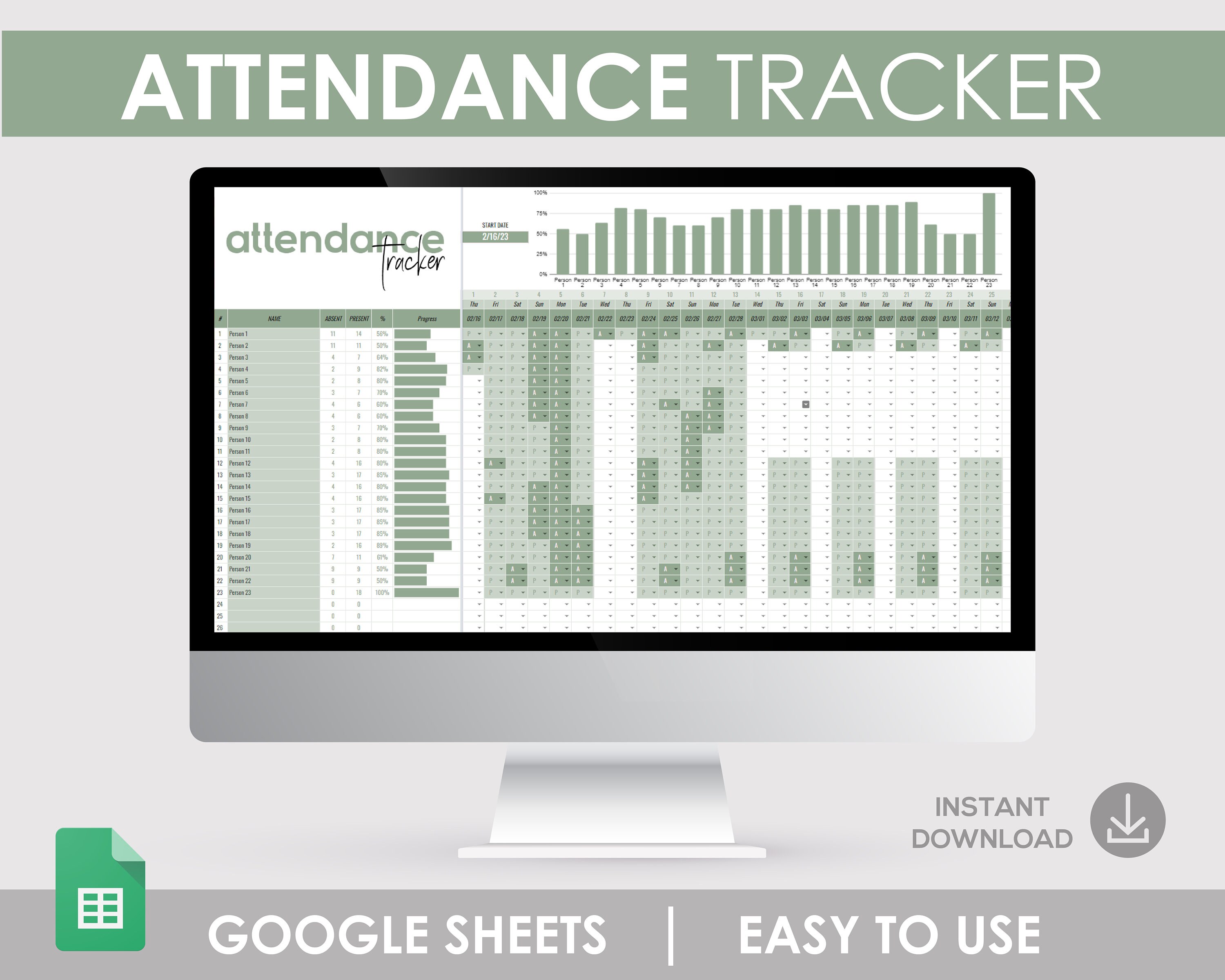 Attendance Tracker, Homeschool Tracker, Teacher Planning, Personal ...