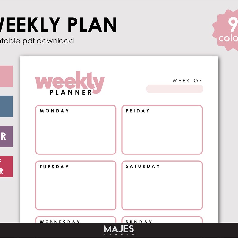 Weekly Schedule - Etsy