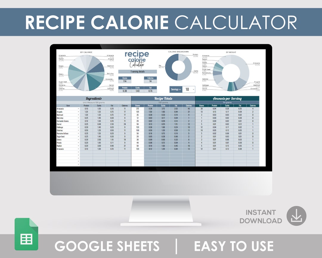 Calorie Counter Sheet: Nutrition Analysis & Macro Calculator | Google ...