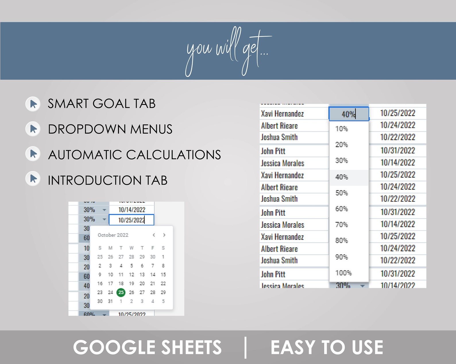 Smart Goal Analysis, Smart Goal Templates, Digital Smart Goal, Minimal ...