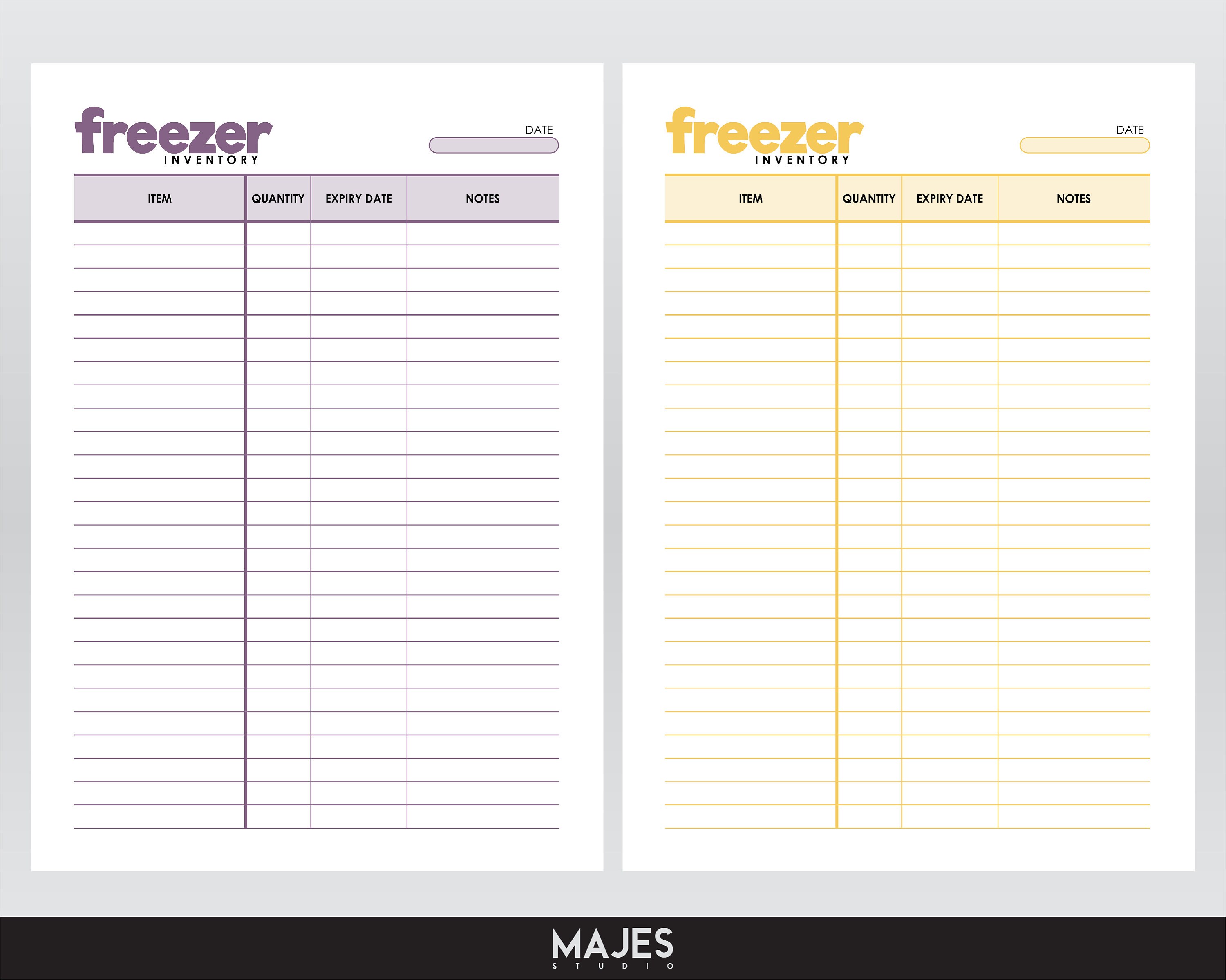 Freezer Tracker Fridge Tracker Spice Tracker Food - Etsy