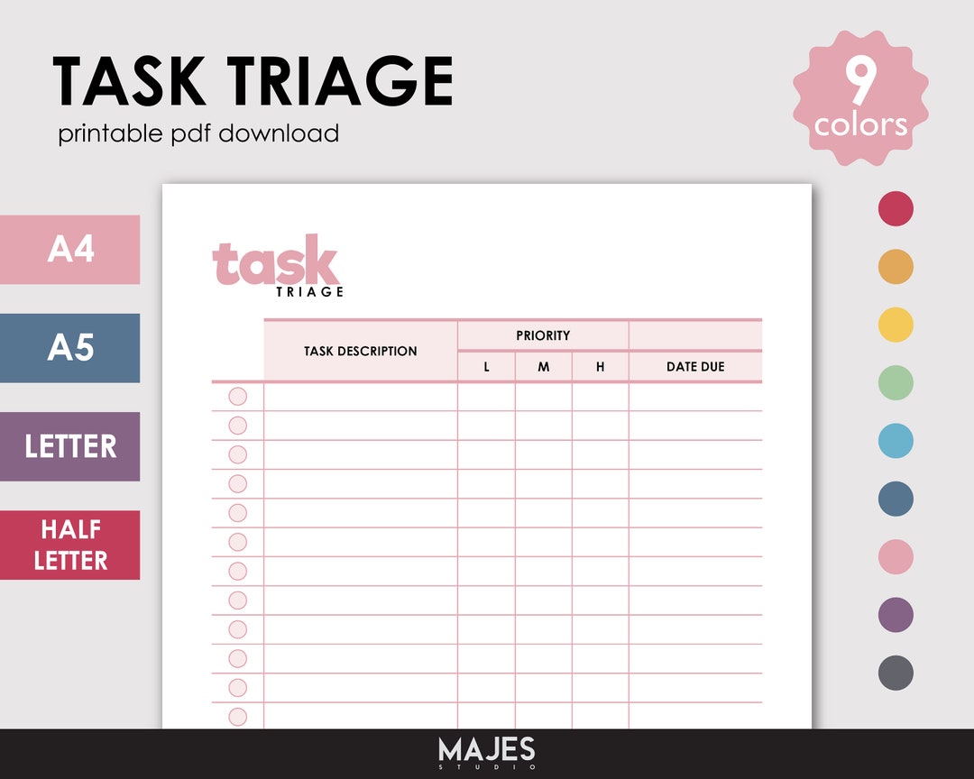 Task Sheet, Task Scheduler, Task Timeline, Task Completion, Action Item ...
