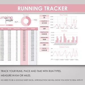 Running Log Sheet: Fitness Spreadsheet for Distance Speed | Google ...