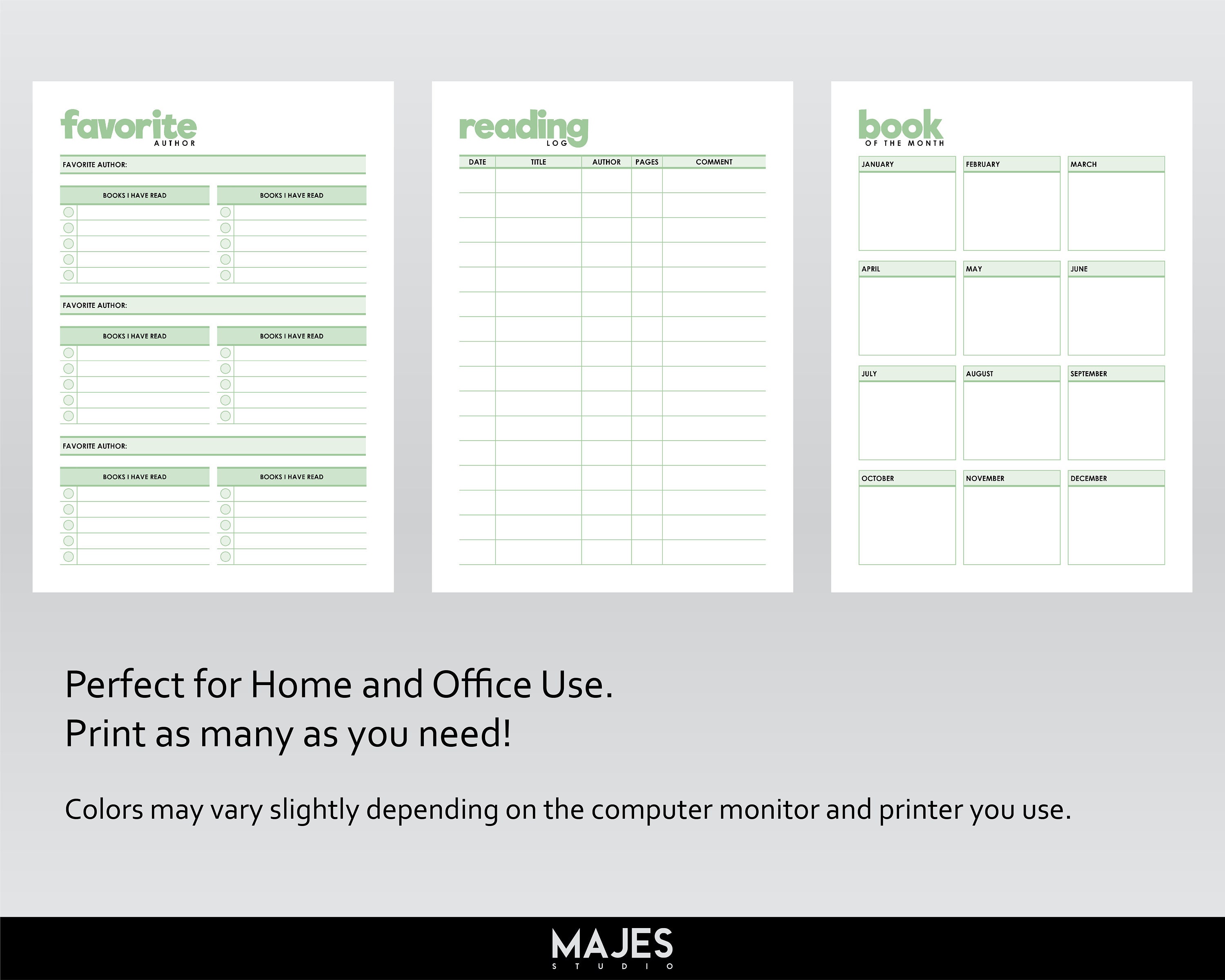 Reading Planner, Reading Journal, Book Tracker, Reading Log, Printable ...