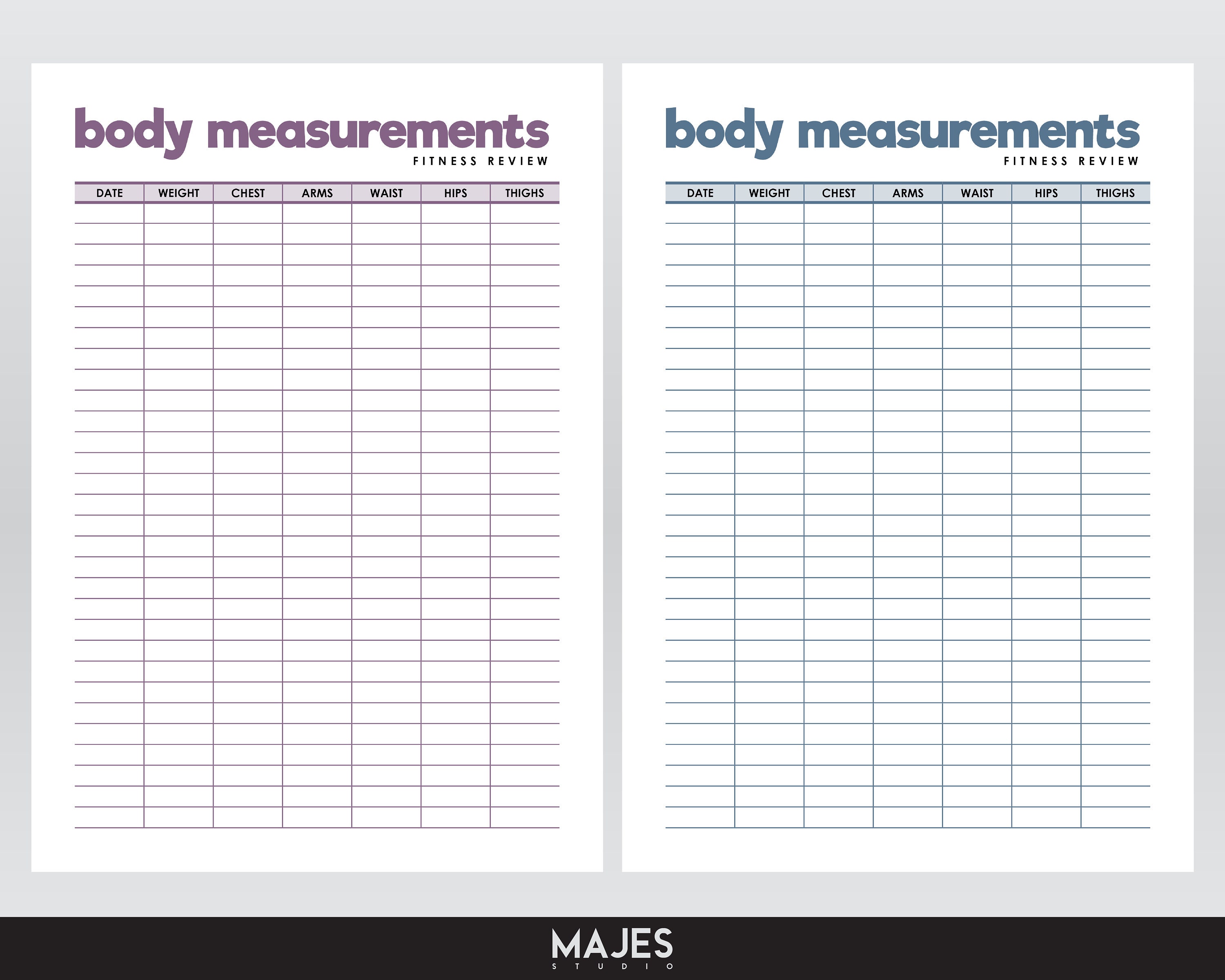 Measurement Form, Body Size Chart, Measurement Chart, Weight Loss ...