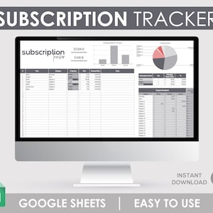 Subscription Organizer: Google Sheets Template for Budget Tracking ...
