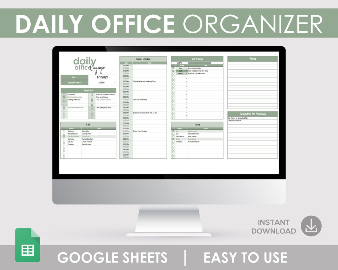 Daily to Do List, Daily Task Organiser, Weekly Printable, Work From ...