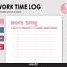 Work Time Tracker, Printable Time Log, Printable Work Log, Project Time ...