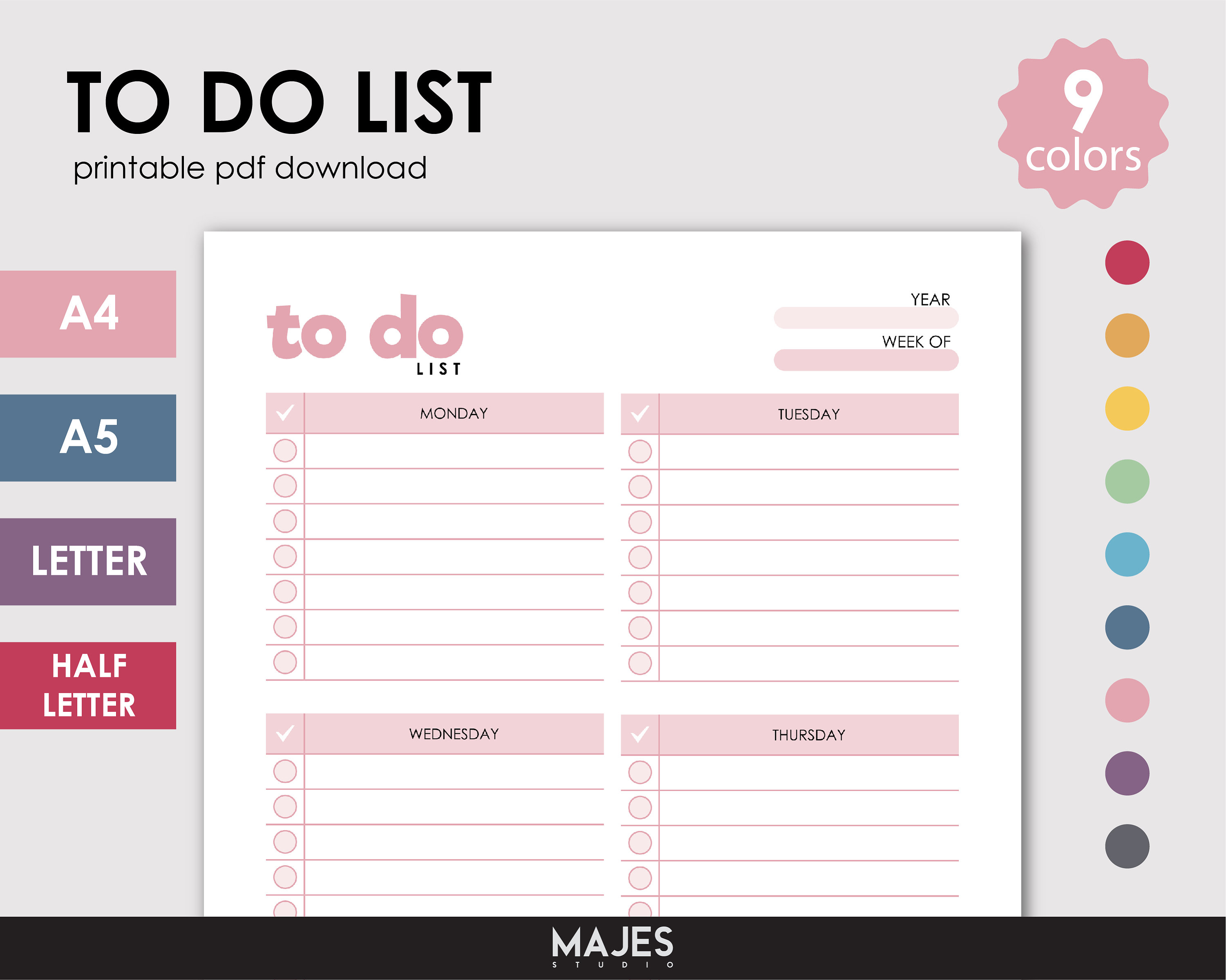 To Do List Printable to Do List to Do List Printable - Etsy