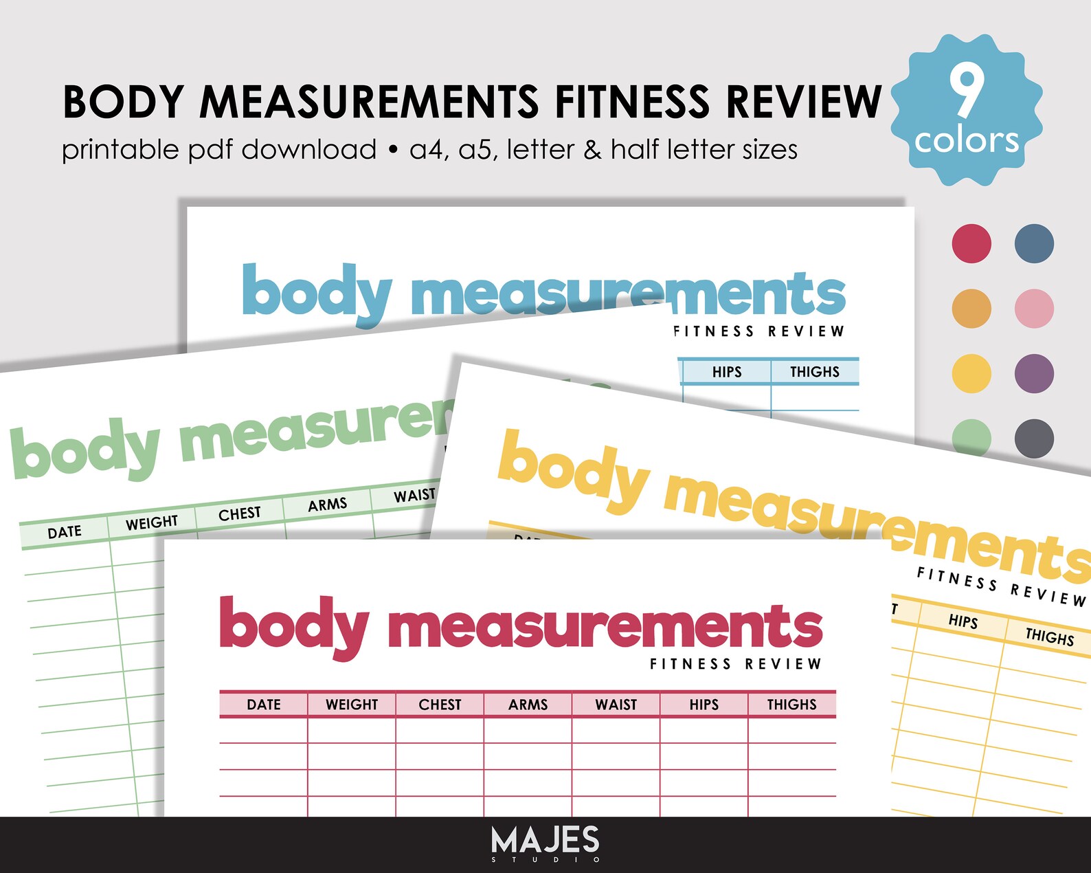 Measurement Form, Body Size Chart, Measurement Chart, Weight Loss ...