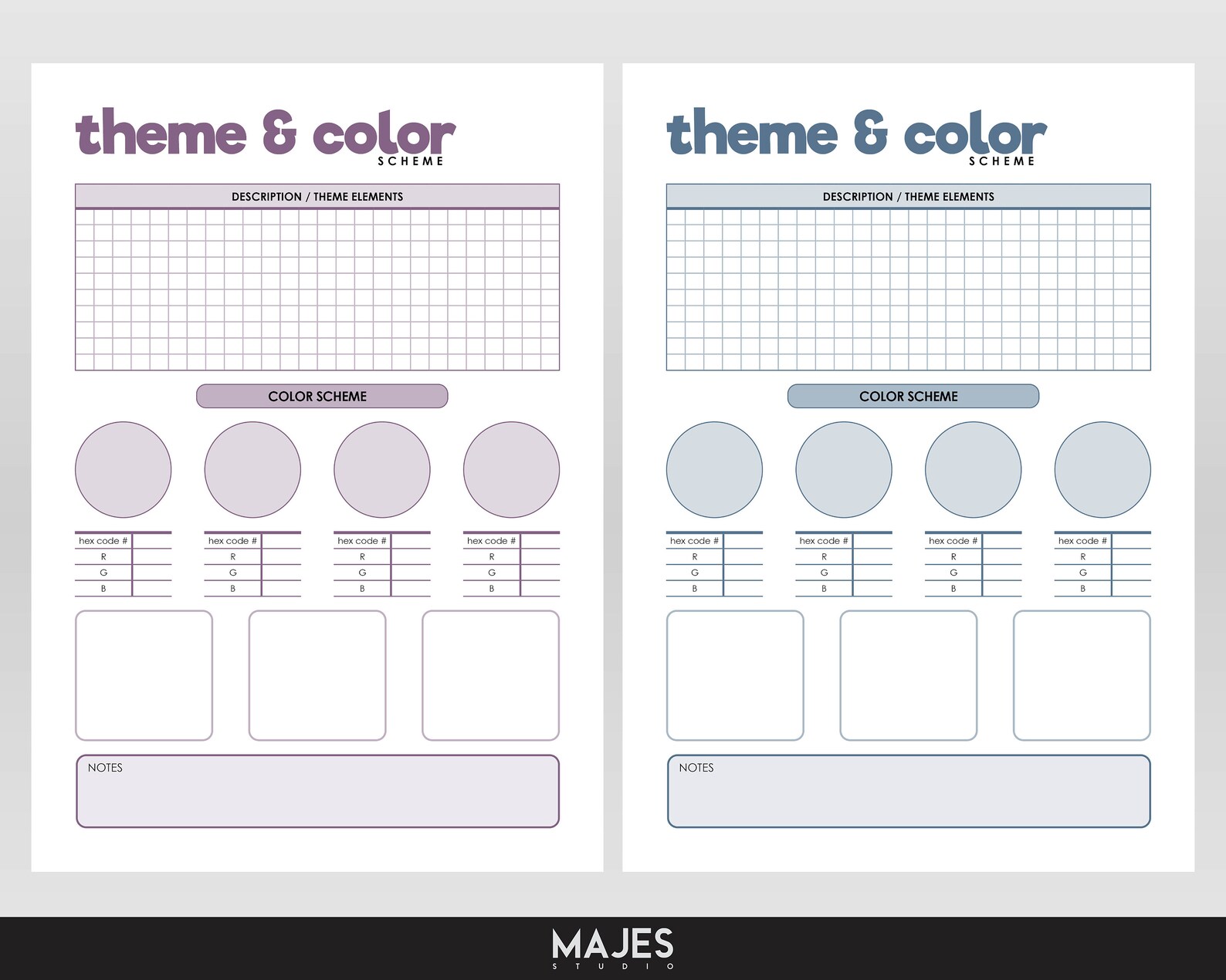 Theme Color Scheme, Dress Code Card, Wedding Attire Card, Wedding Mood ...