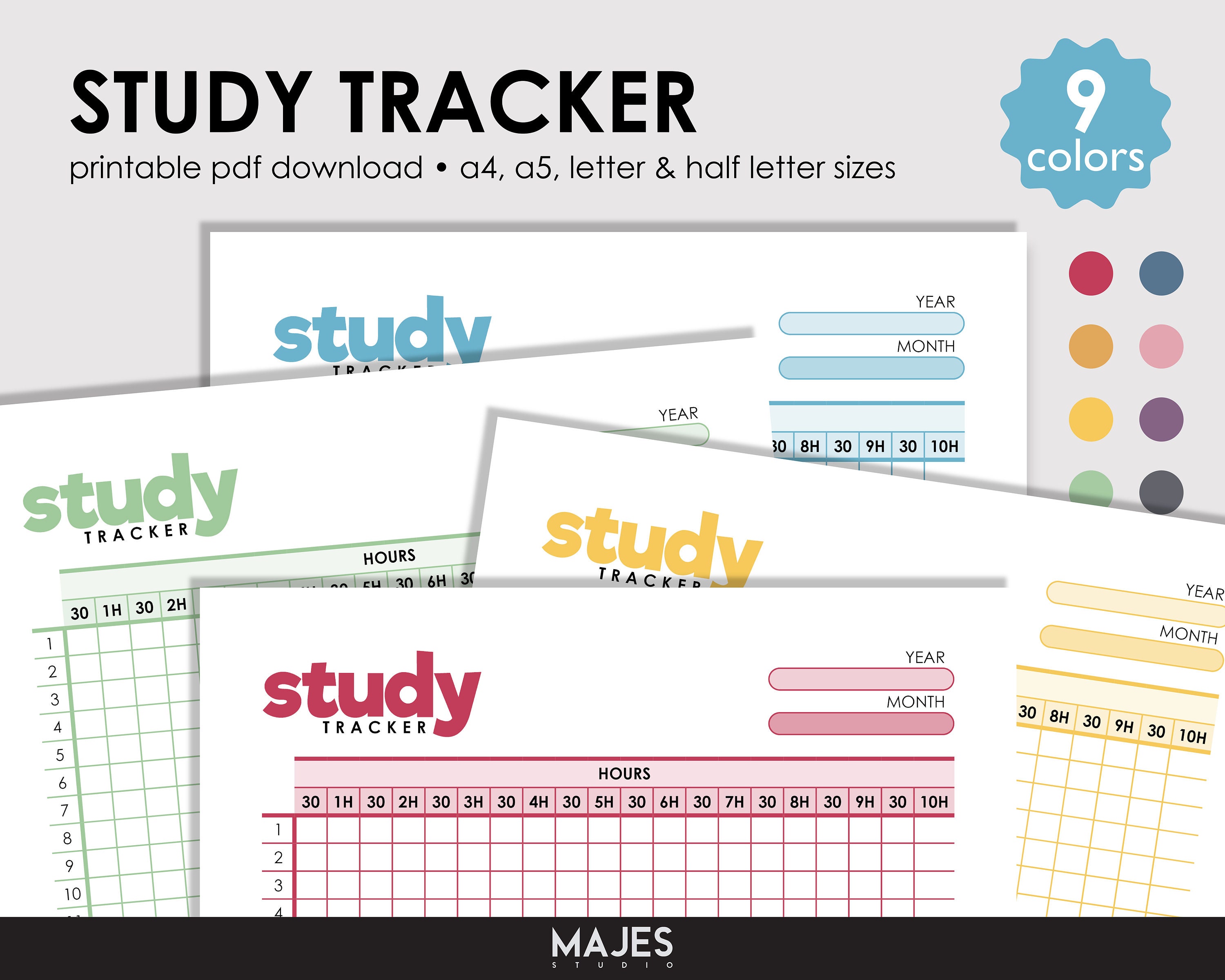 Daily Study Planner, Printable Inserts, 10-minutes Plan, for School ...