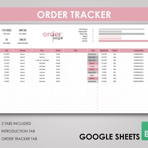 Order Tracker Google Sheets Spreadsheet Template Online Orders Tracking ...