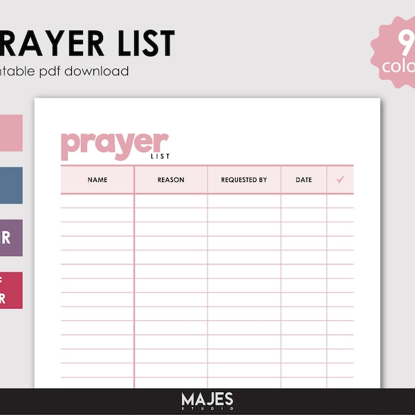 Prayer Request Sheet - Etsy