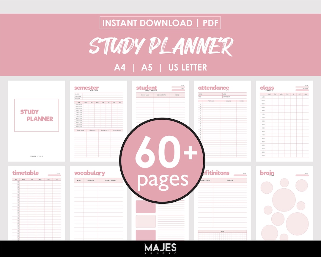 Student Planner, Study Planner, College Planner, Academic Planner ...