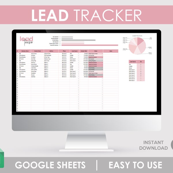 Customer Sales Tracker Spreadsheet - Etsy