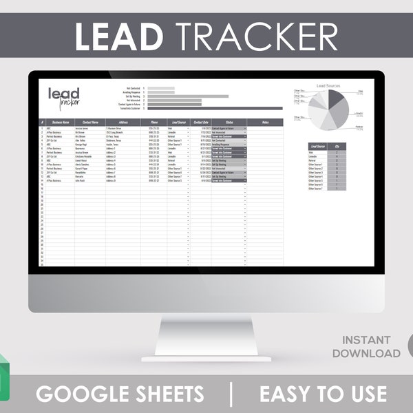 Lead Capture Sheet - Etsy