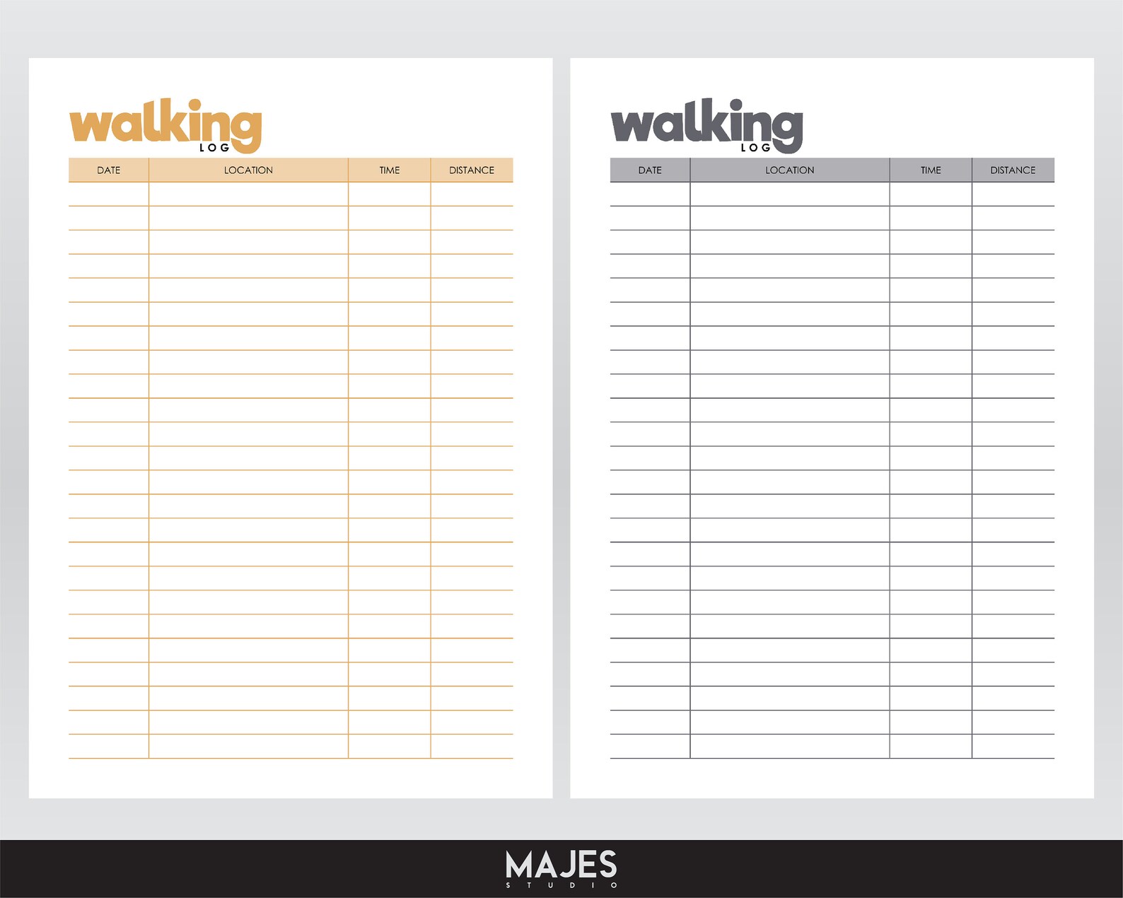 Step Log Template Running and Walking Health Planner Sheet - Etsy