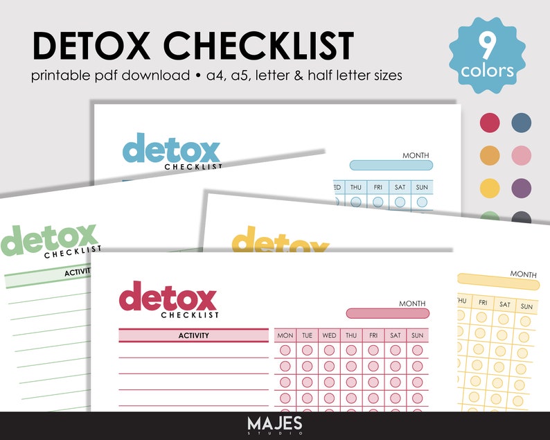 Detox Checklist Digital Detox Diary Digital Detox Journ - Etsy
