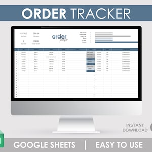 Order Tracker Google Sheet: Sales Tracking Tool, Business Organizer ...