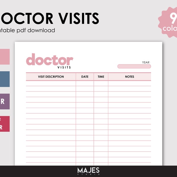 Doctor Appointment Checklist Template - Etsy