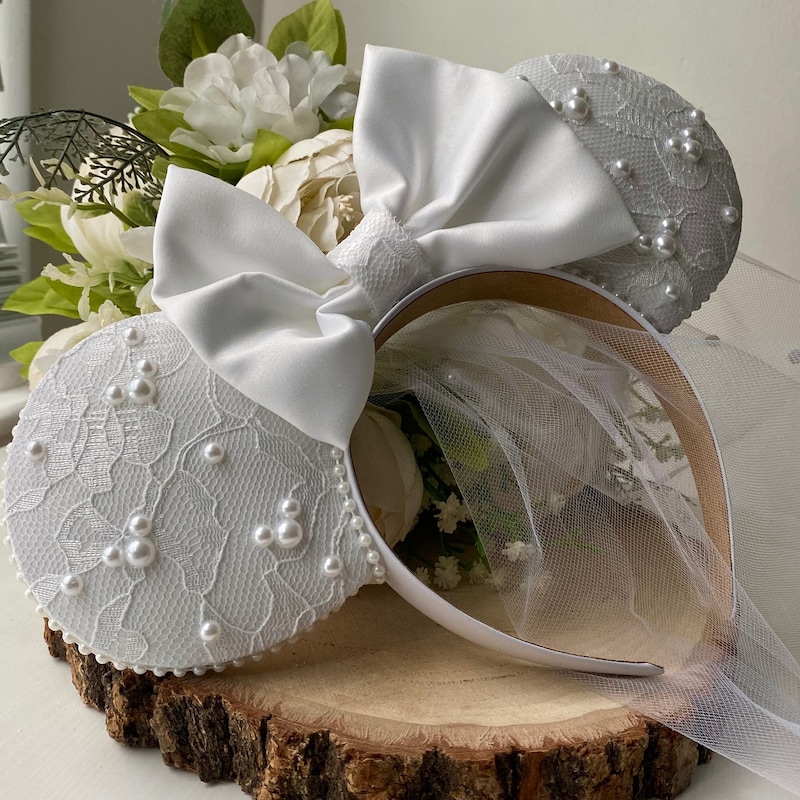 Bridal Minnie Bride Ears - Etsy