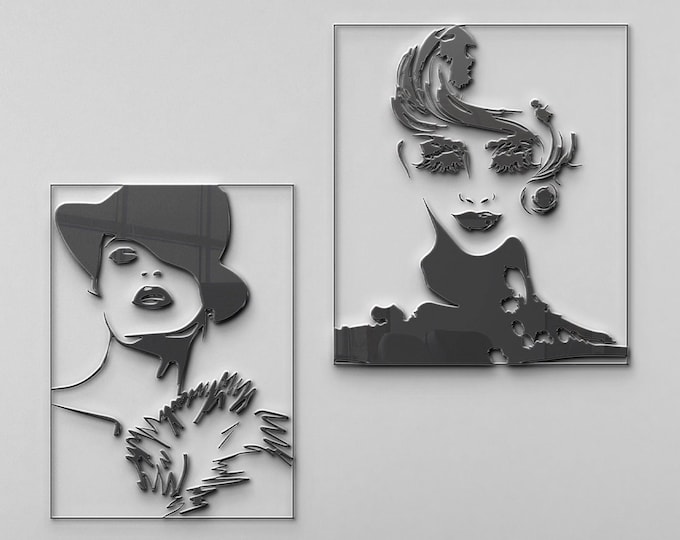 Women Frame DXF File. Wall Decoration SVG File. Laser Cut - Etsy