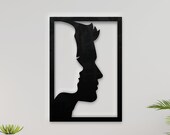 Two Faces Wall Art Svg Dxf EPSAI and CDR Files. Plasma Cut - Etsy