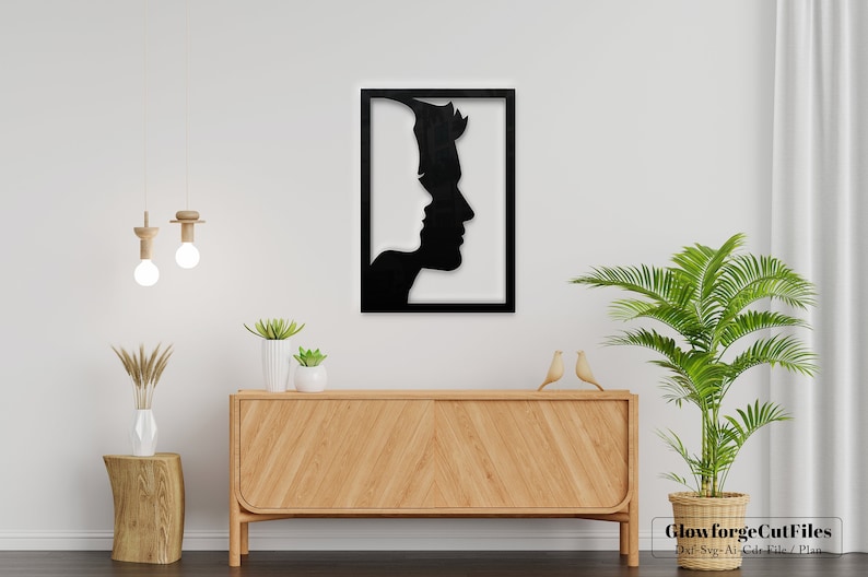 Two Faces Wall Art Svg Dxf EPSAI and CDR Files. Plasma Cut - Etsy