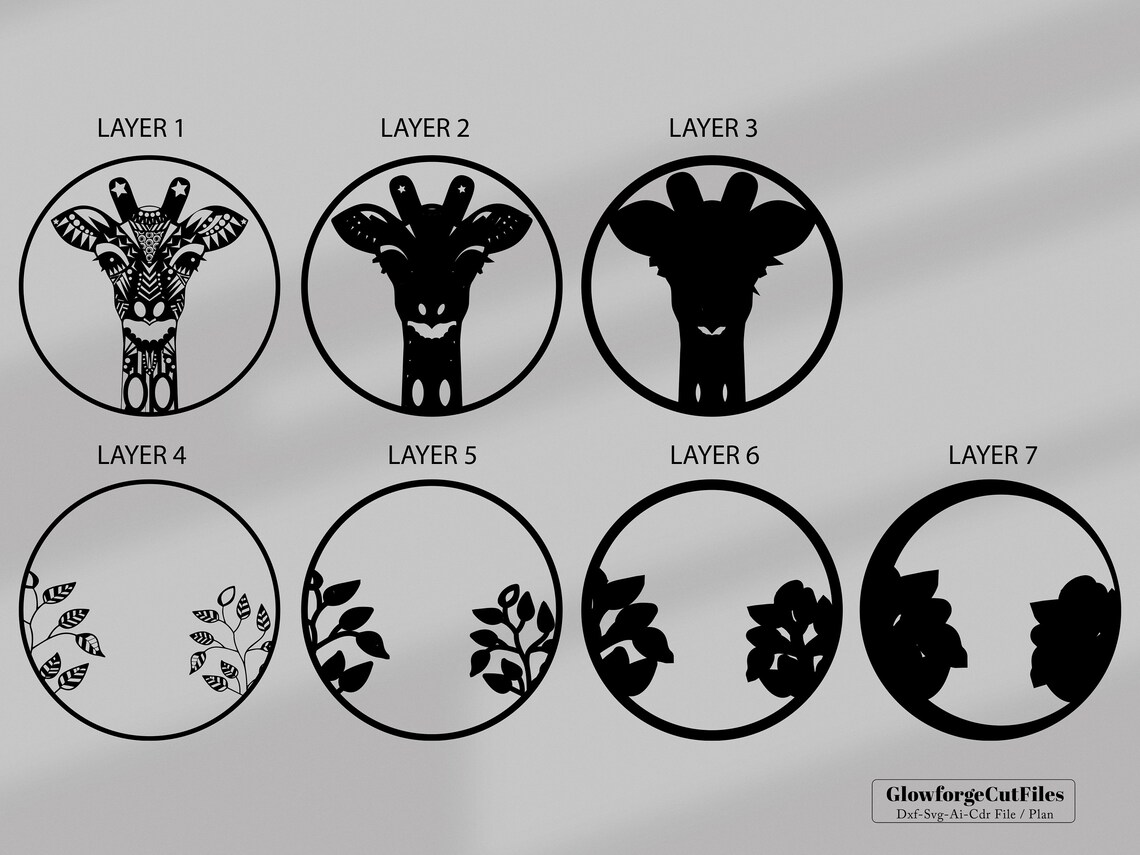 Giraffe Mandala SVG, Mandala Animal SVG, Giraffe Zentangle SVG ...