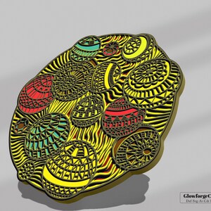 Round Mandala Svg, Dxf -spherical Shaped 3d Mandala, Multilayer Wall ...