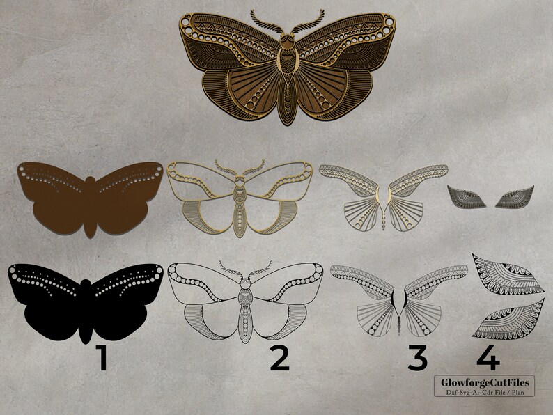 3D Butterfly SVG 4 Layer Butterfly SVG Files for Cutting - Etsy