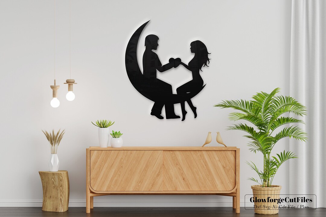 SVG-DXF - Love Word Heart - Love - Heart - Moon- Dear - Love Decal ...