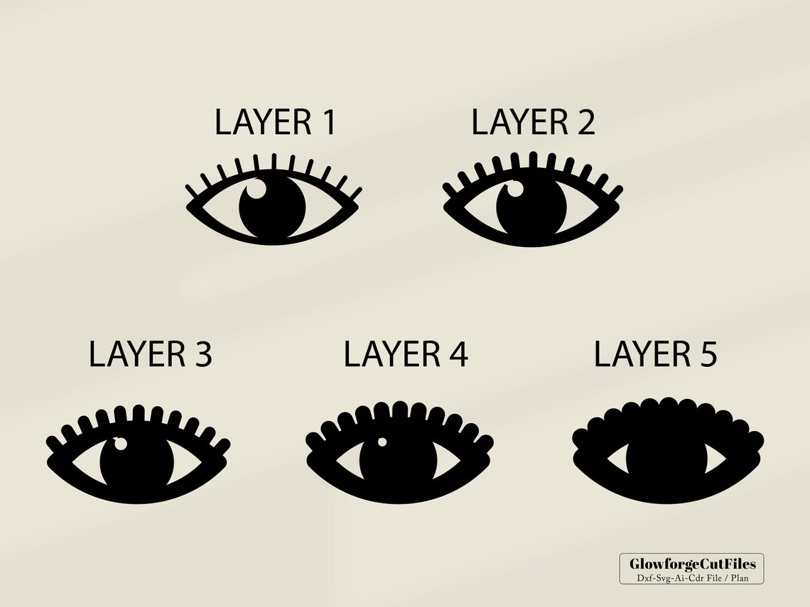 3D Eye SVG DXF 5 Layer EYE Svg 3D Mandala Svg Layered - Etsy